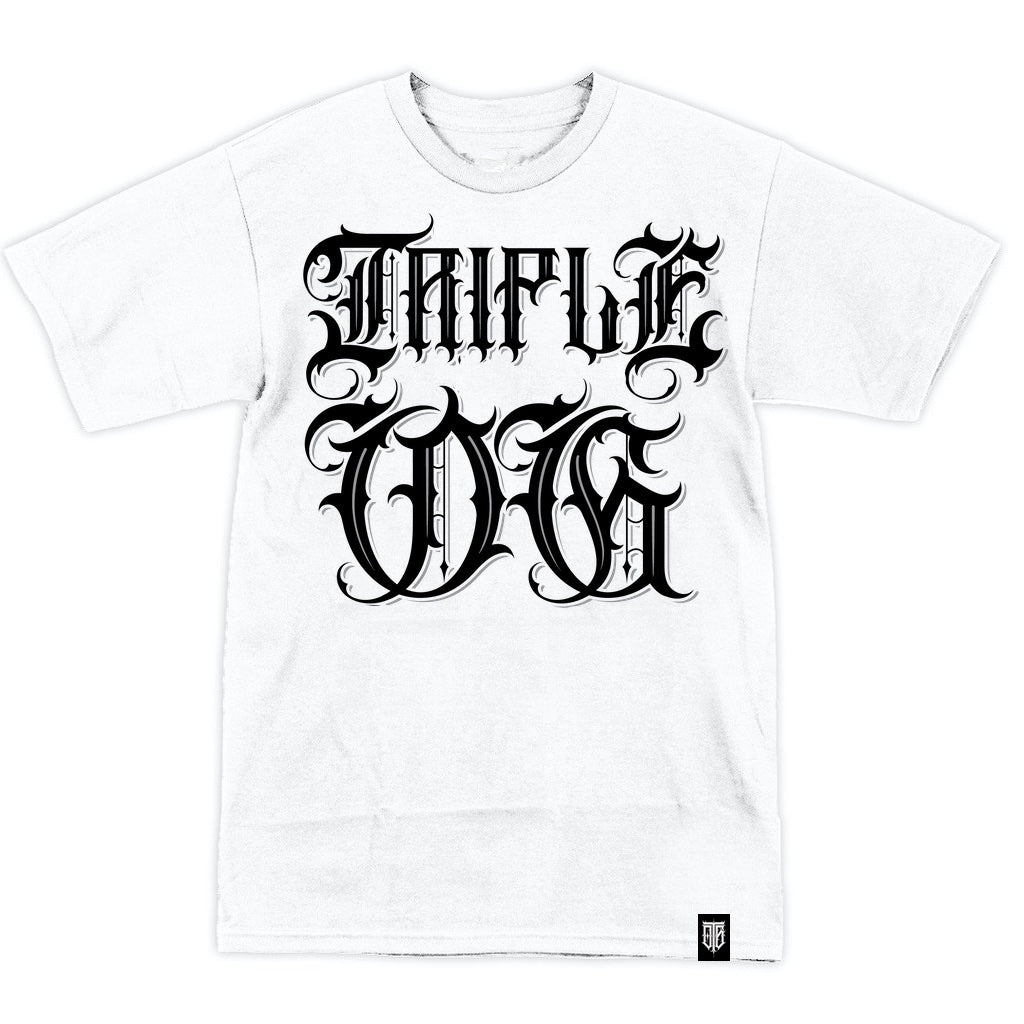Triple OG Old E White T-shirt – Triple OG The Brand